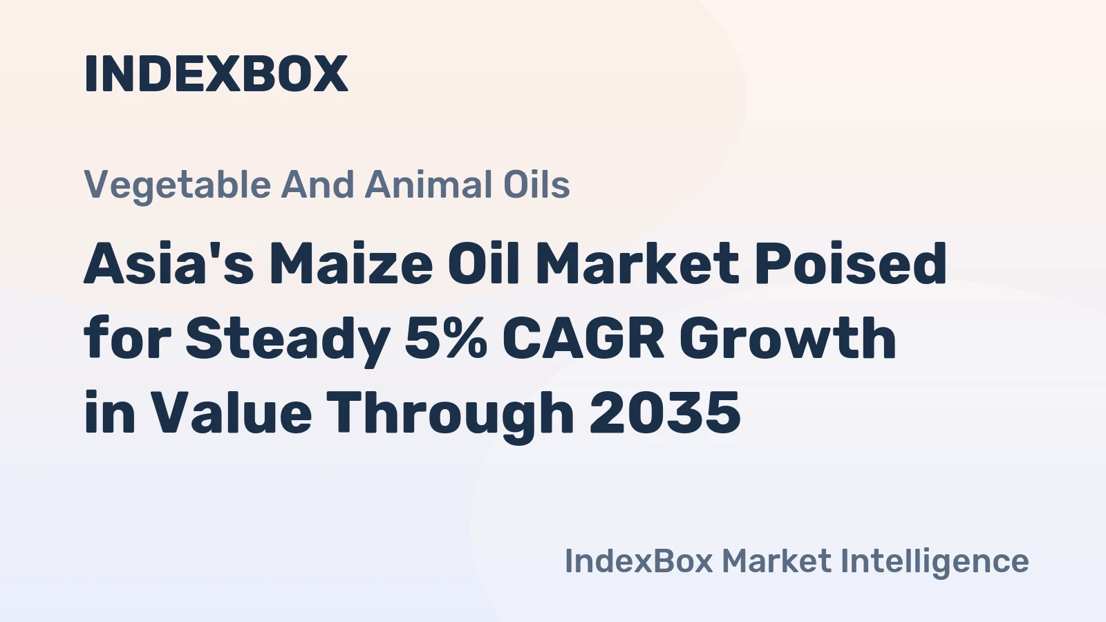 Asia's Maize Oil Market Poised for Steady 5% CAGR Growth in Value Through 2035