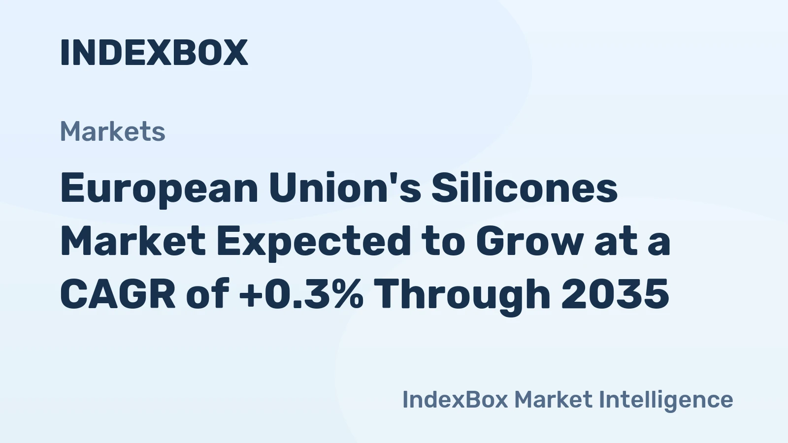 European Union's Silicones Market Expected to Grow at a CAGR of +0.3% Through 2035