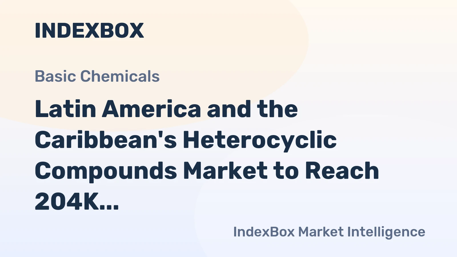 Latin America and the Caribbean's Heterocyclic Compounds Market to Reach 204K Tons and $8.2 Billion by 2035