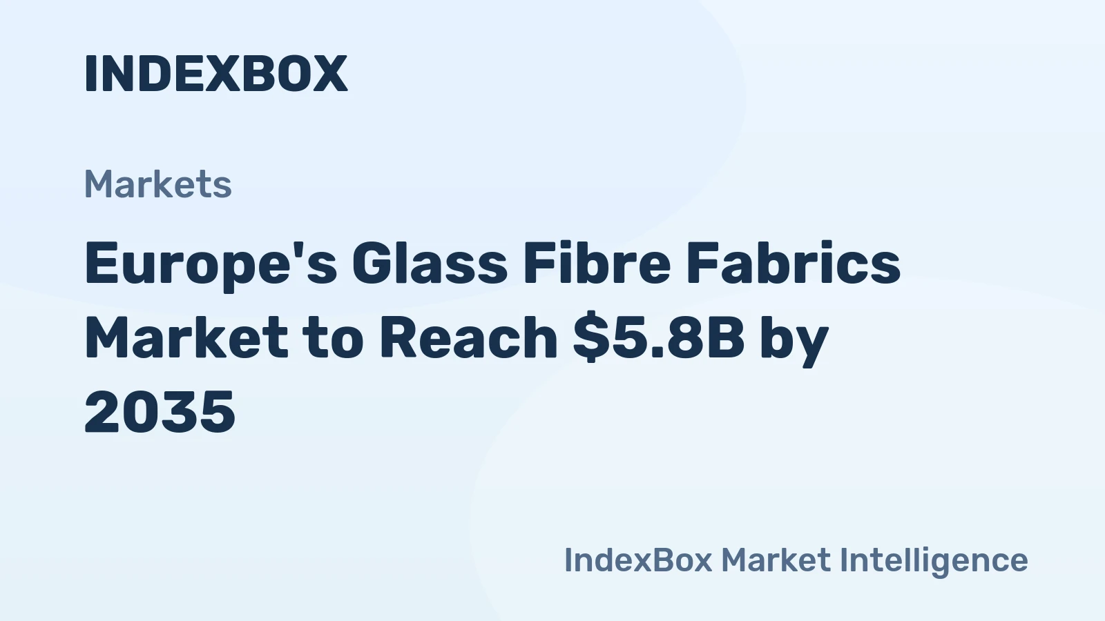 Europe's Glass Fibre Fabrics Market to Reach $5.8B by 2035