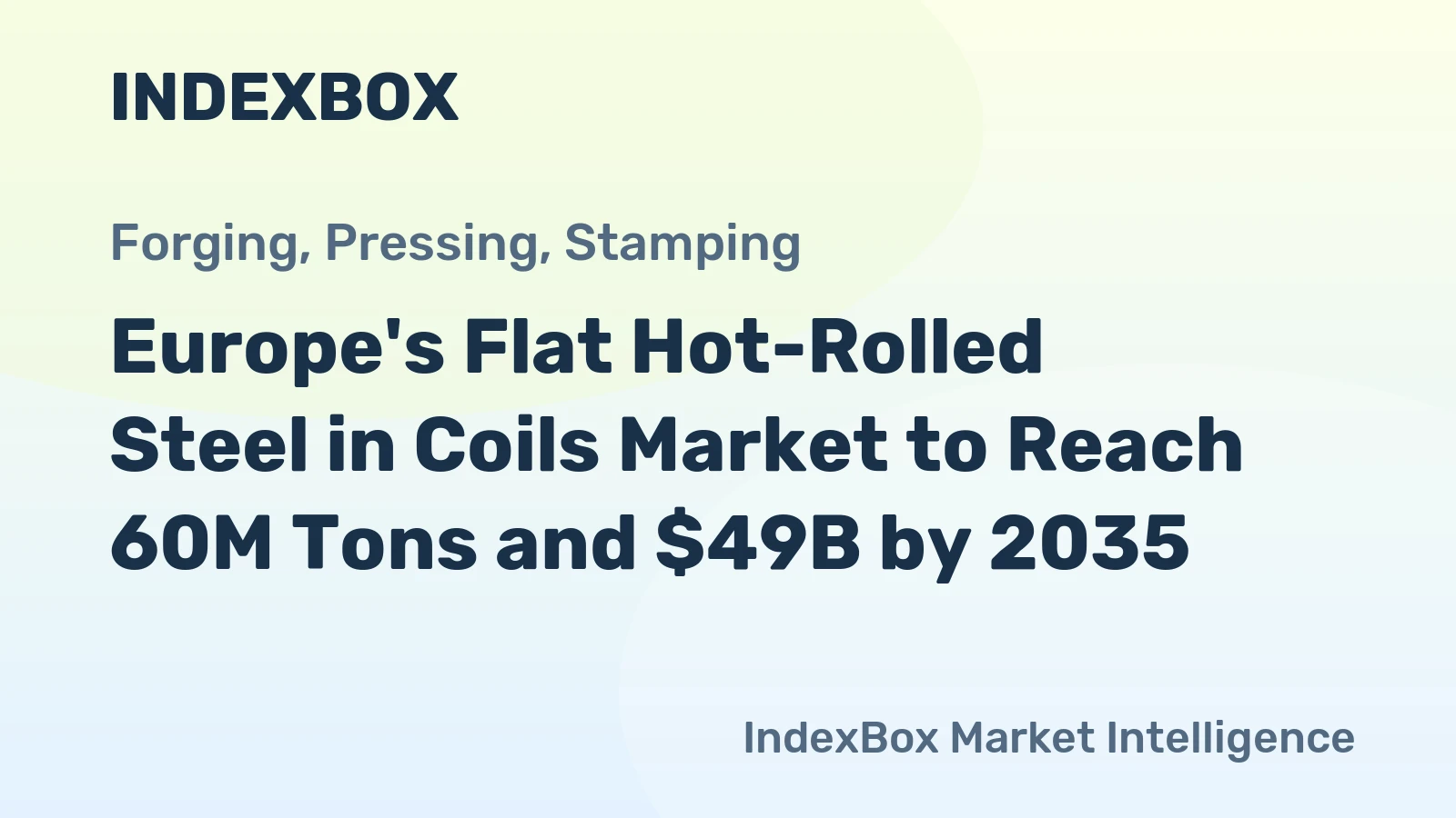 Europe's Flat Hot-Rolled Steel in Coils Market to Reach 60M Tons and $49B by 2035