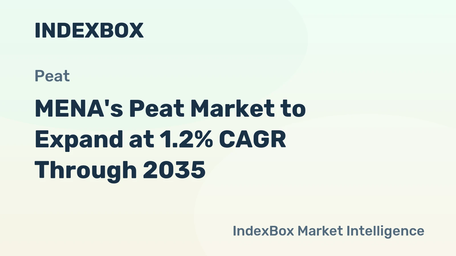 MENA's Peat Market to Expand at 1.2% CAGR Through 2035
