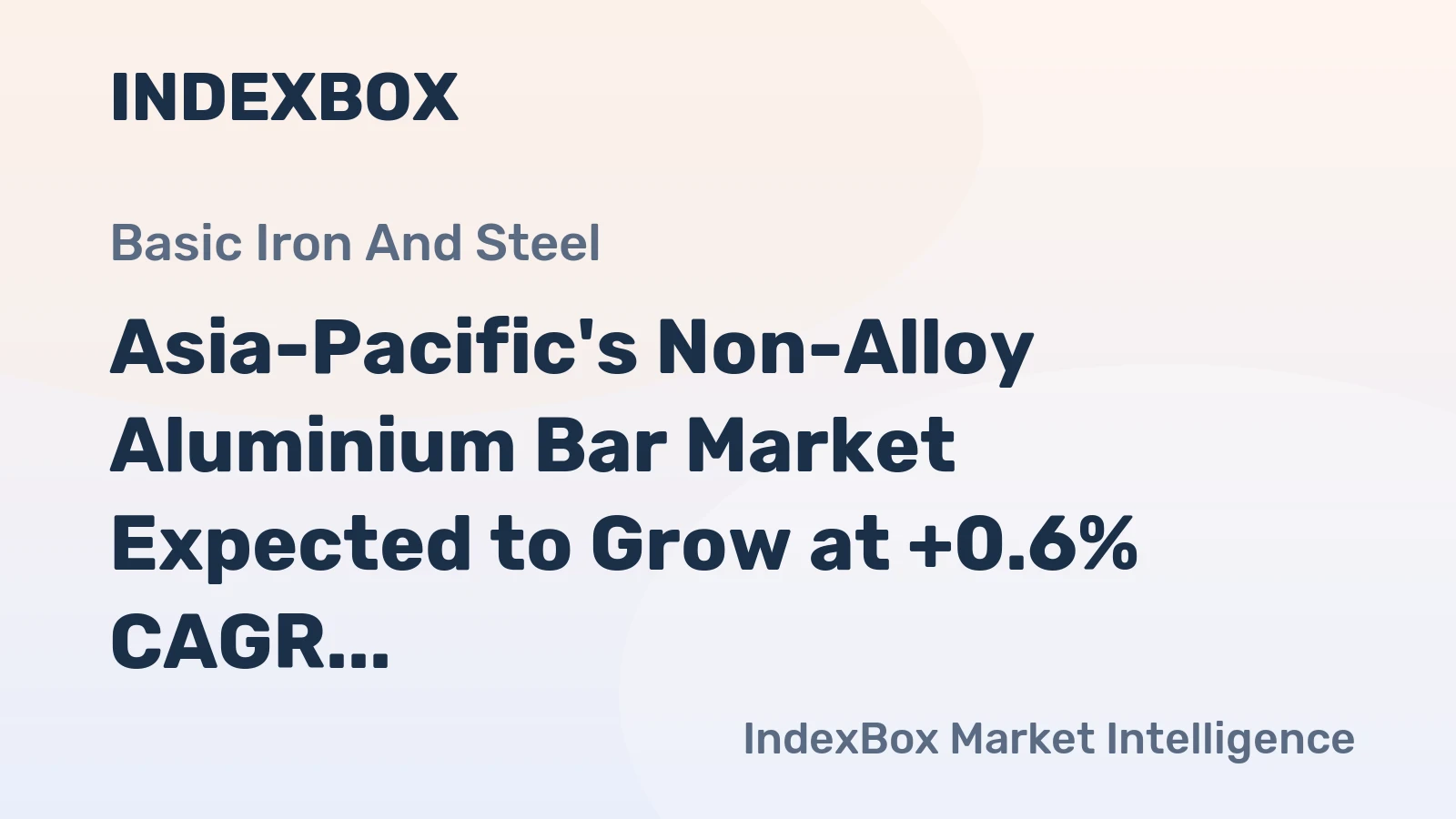 Asia-Pacific's Non-Alloy Aluminium Bar Market Expected to Grow at +0.6% CAGR Over Next Decade