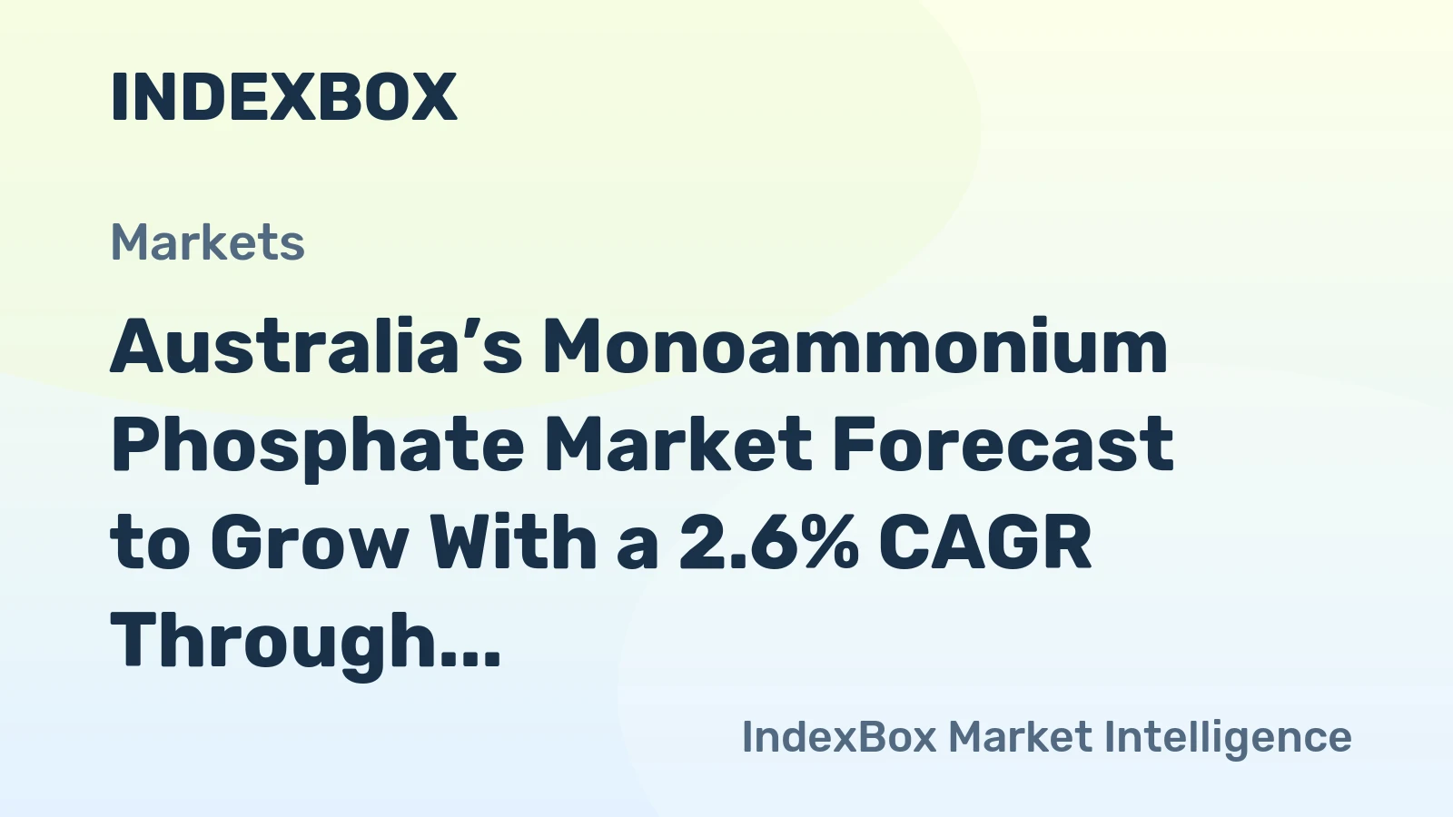 Australia’s Monoammonium Phosphate Market Forecast to Grow With a 2.6% CAGR Through 2035