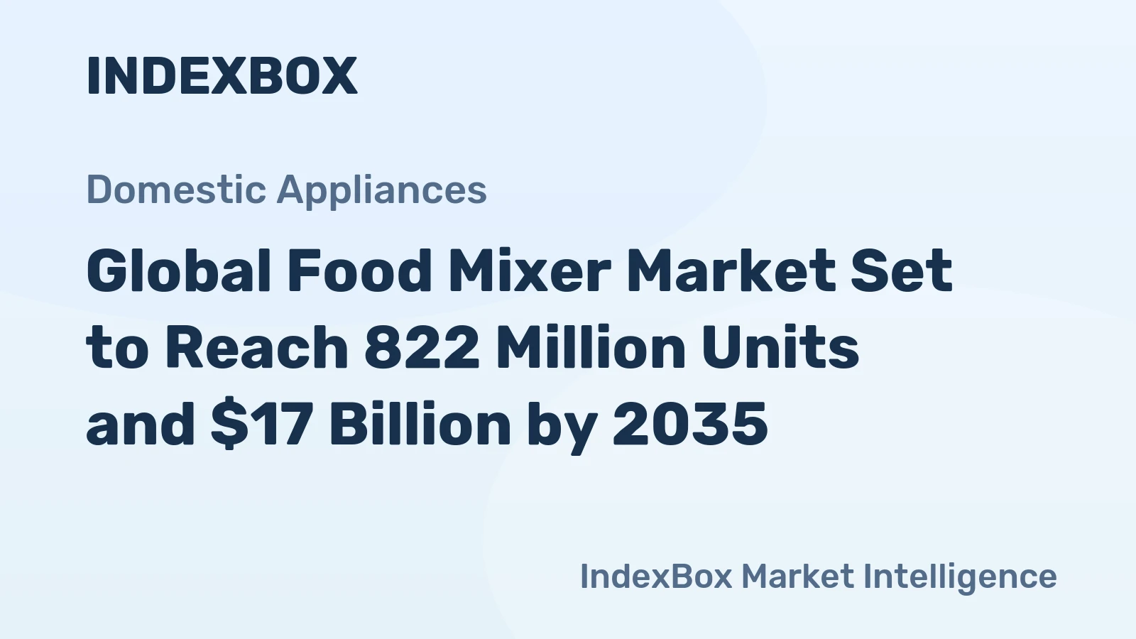 Global Food Mixer Market Set to Reach 822 Million Units and $17 Billion by 2035
