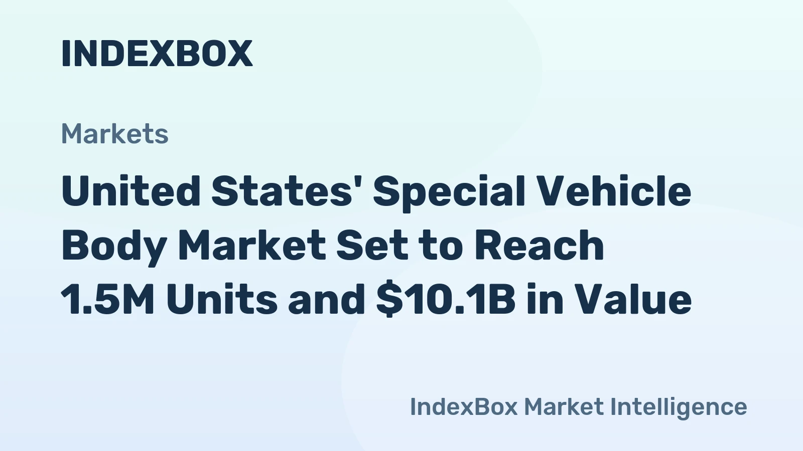 United States' Special Vehicle Body Market Set to Reach 1.5M Units and $10.1B in Value