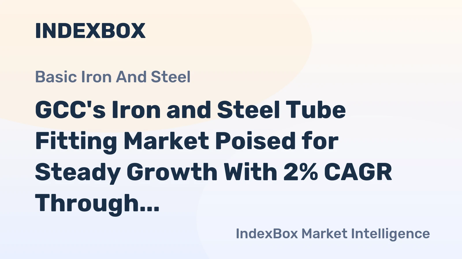 GCC's Iron and Steel Tube Fitting Market Poised for Steady Growth With 2% CAGR Through 2035
