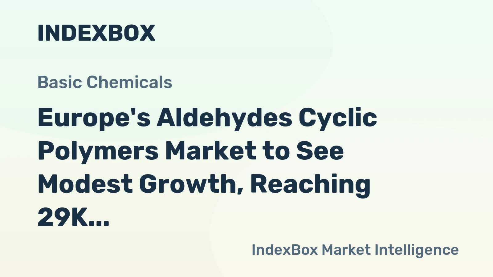 Europe's Aldehydes Cyclic Polymers Market to See Modest Growth, Reaching 29K Tons and $101M by 2035