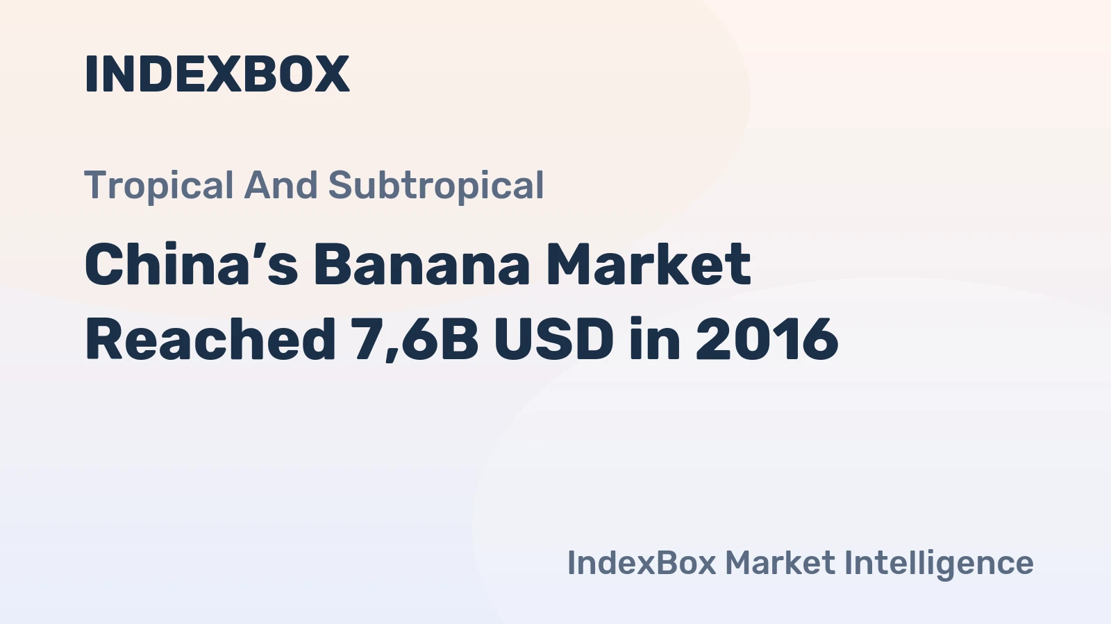 China’s Banana Market Reached 7,6B USD in 2016