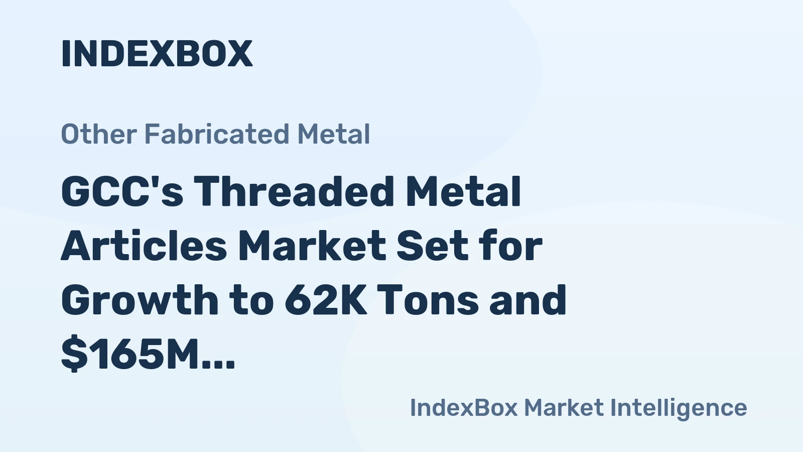 GCC's Threaded Metal Articles Market Set for Growth to 62K Tons and $165M by 2035