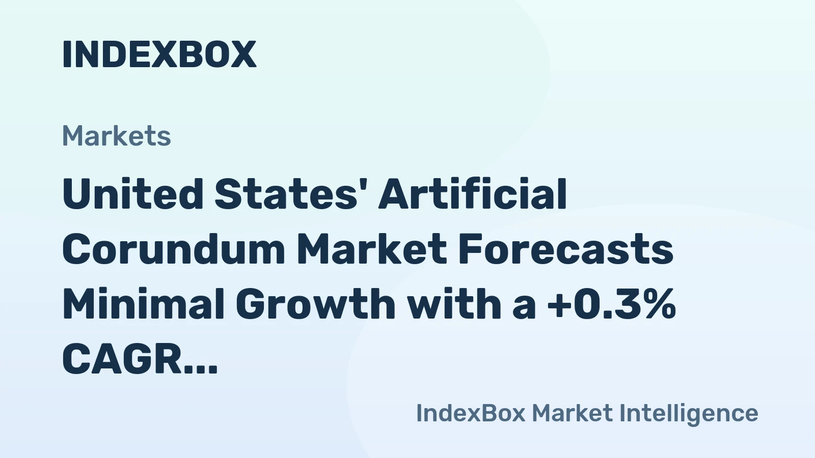 United States' Artificial Corundum Market Forecasts Minimal Growth with a +0.3% CAGR