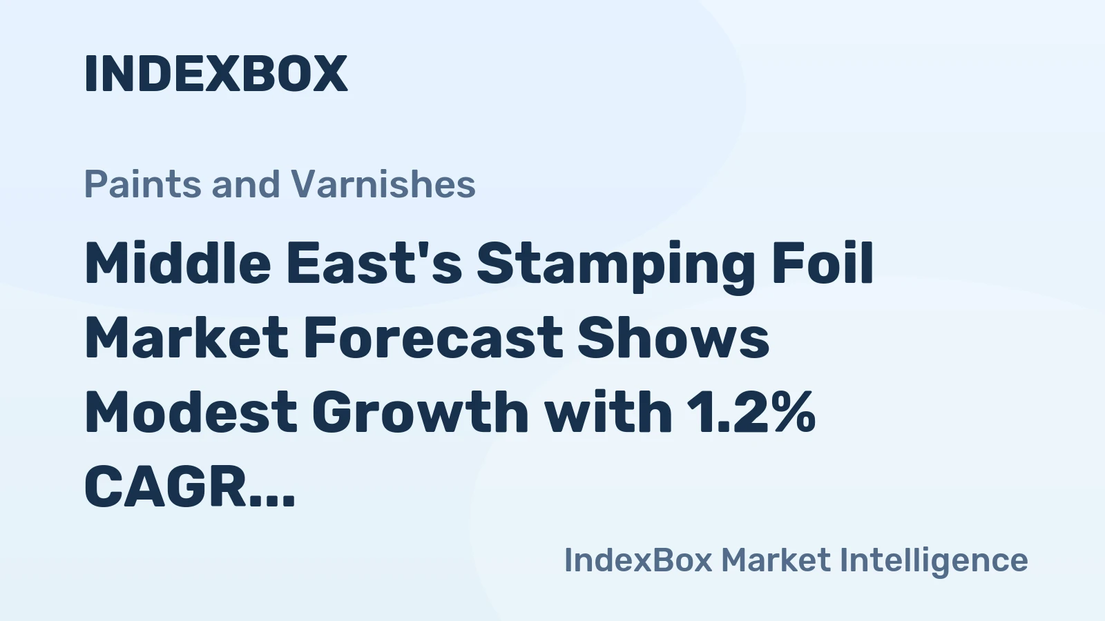 Middle East's Stamping Foil Market Forecast Shows Modest Growth with 1.2% CAGR Through 2035