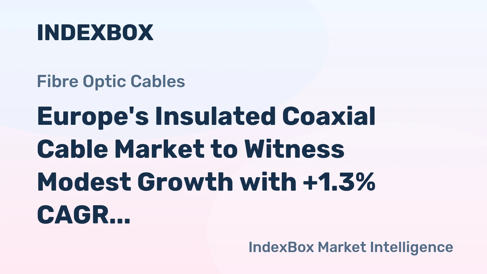Europe's Insulated Coaxial Cable Market to Witness Modest Growth with +1.3% CAGR from 2024 to 2035