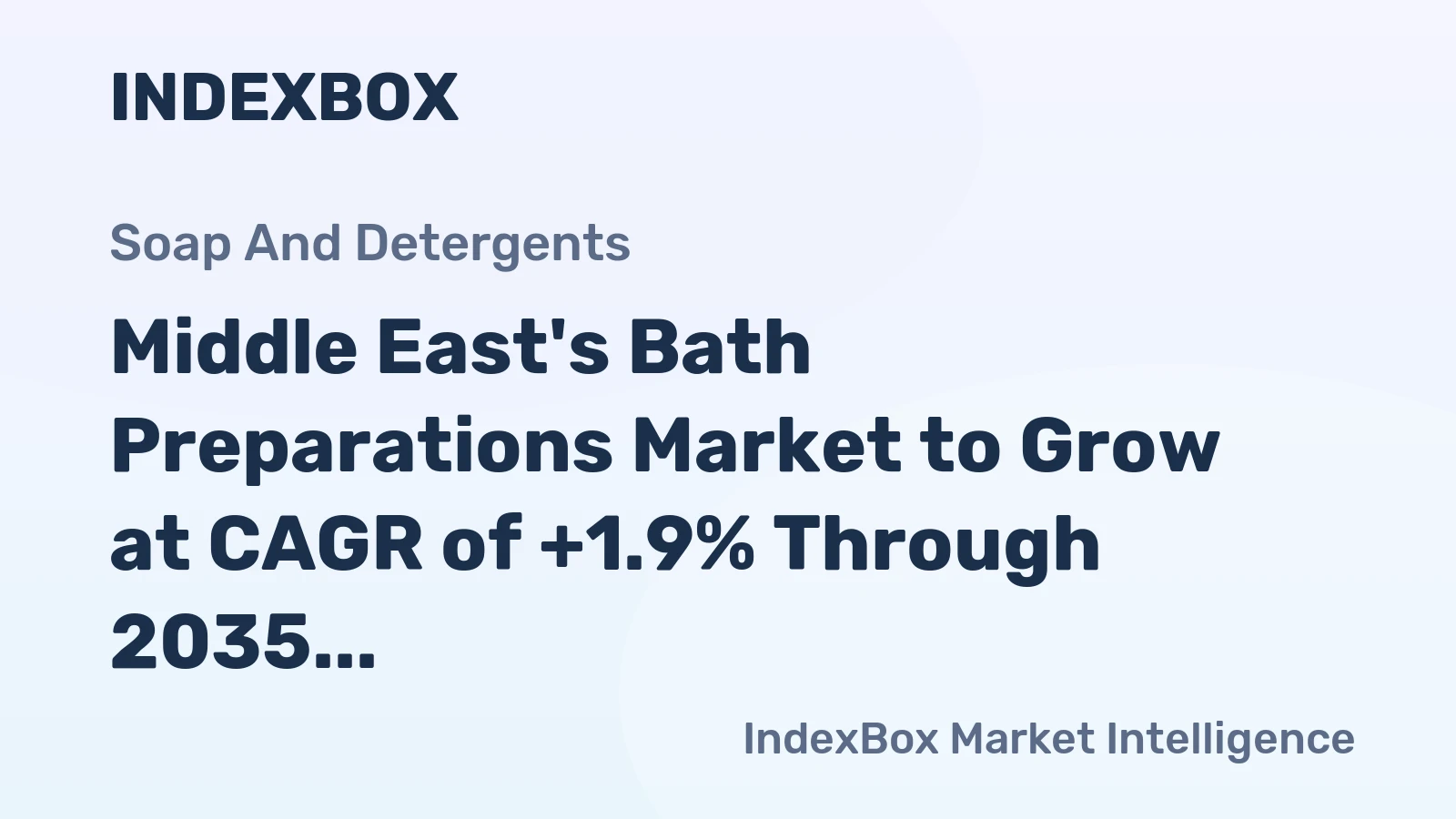 Middle East's Bath Preparations Market to Grow at CAGR of +1.9% Through 2035
