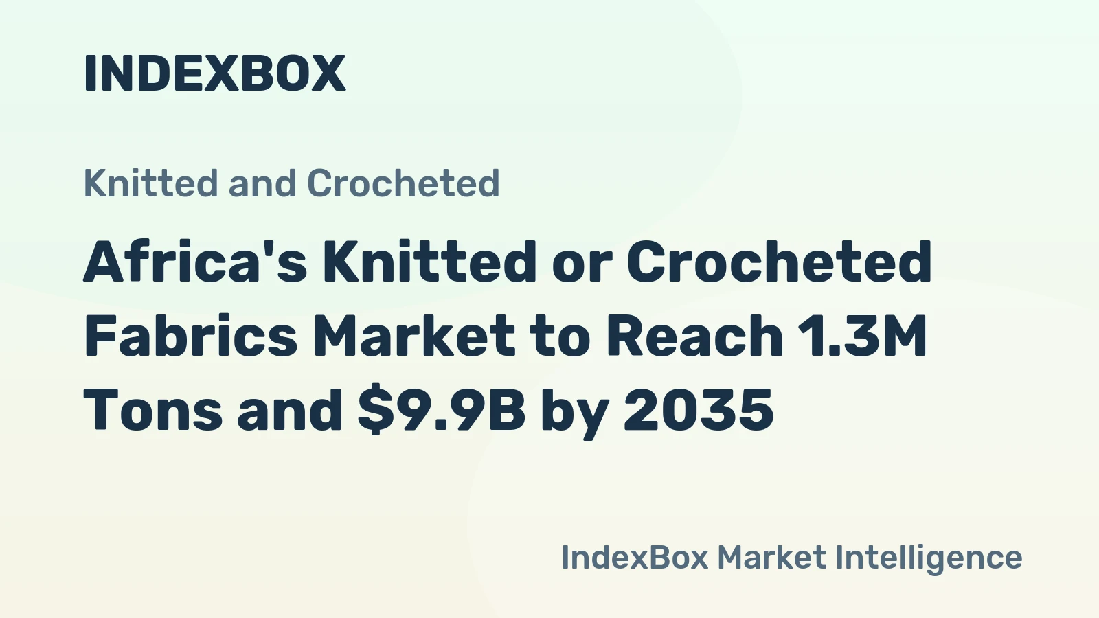 Africa's Knitted or Crocheted Fabrics Market to Reach 1.3M Tons and $9.9B by 2035