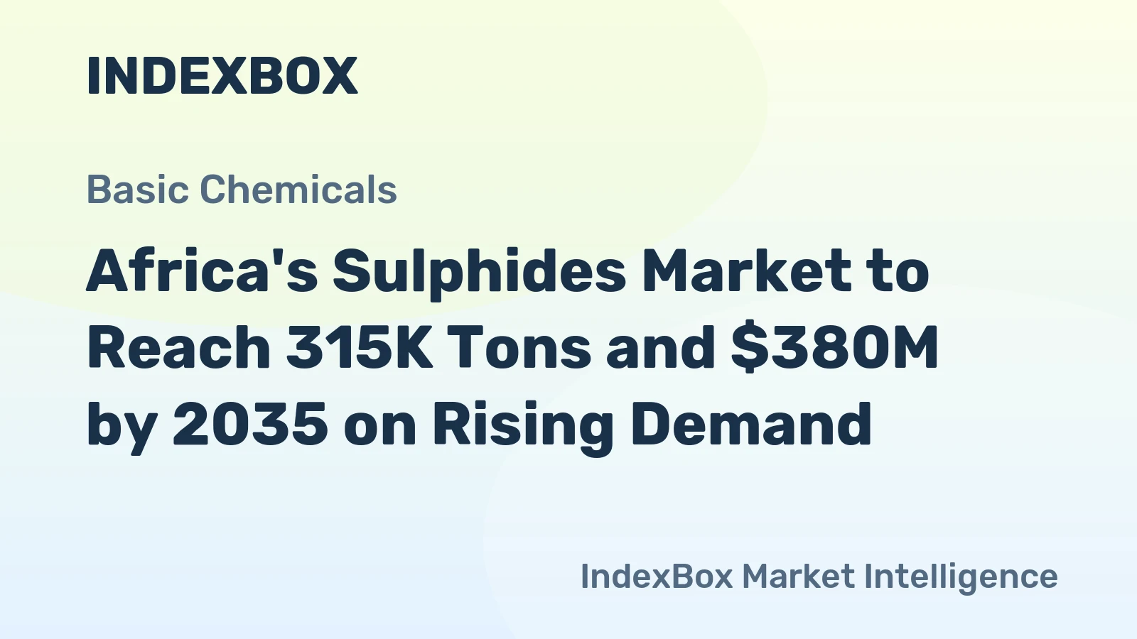 Africa's Sulphides Market to Reach 315K Tons and $380M by 2035 on Rising Demand
