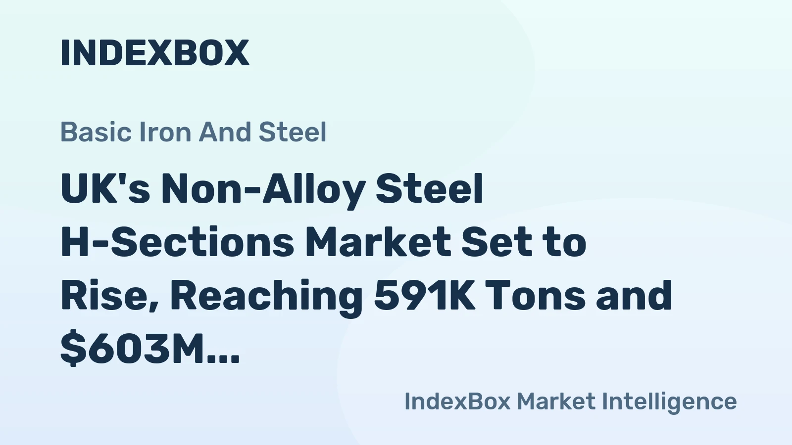 UK's Non-Alloy Steel H-Sections Market Set to Rise, Reaching 591K Tons and $603M by 2035