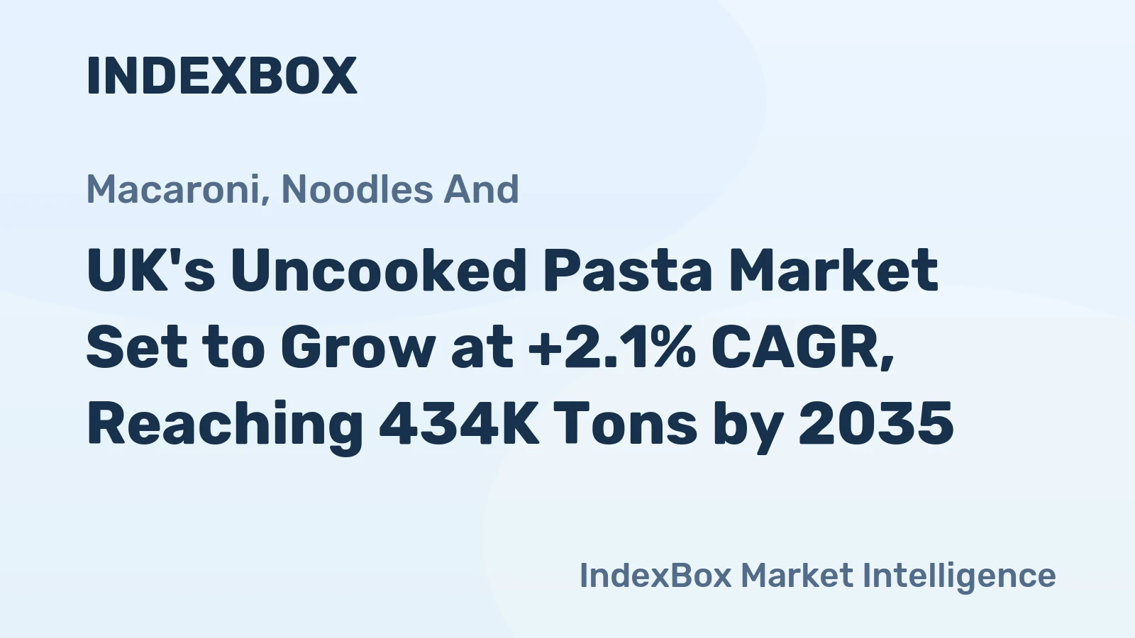 UK's Uncooked Pasta Market Set to Grow at +2.1% CAGR, Reaching 434K Tons by 2035