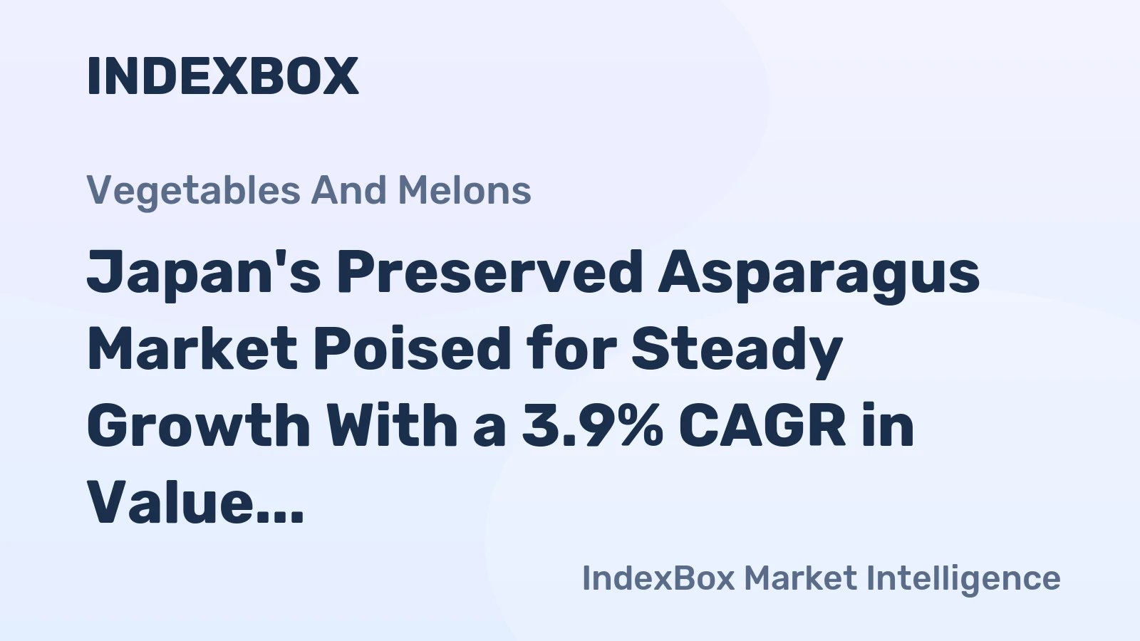 Japan's Preserved Asparagus Market Poised for Steady Growth With a 3.9% CAGR in Value