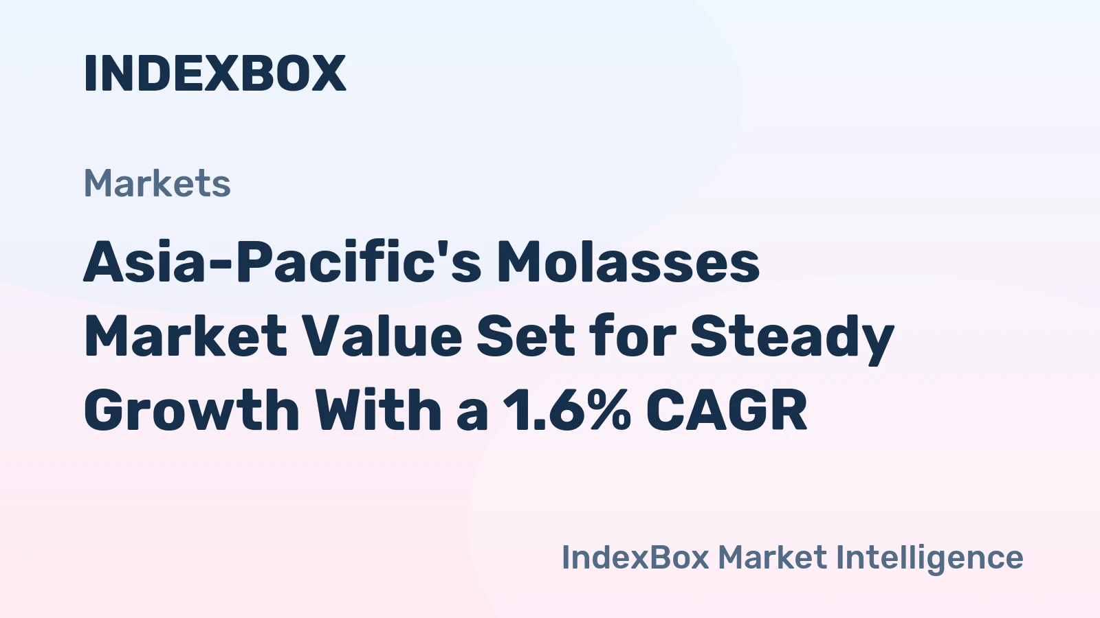 Asia-Pacific's Molasses Market Value Set for Steady Growth With a 1.6% CAGR