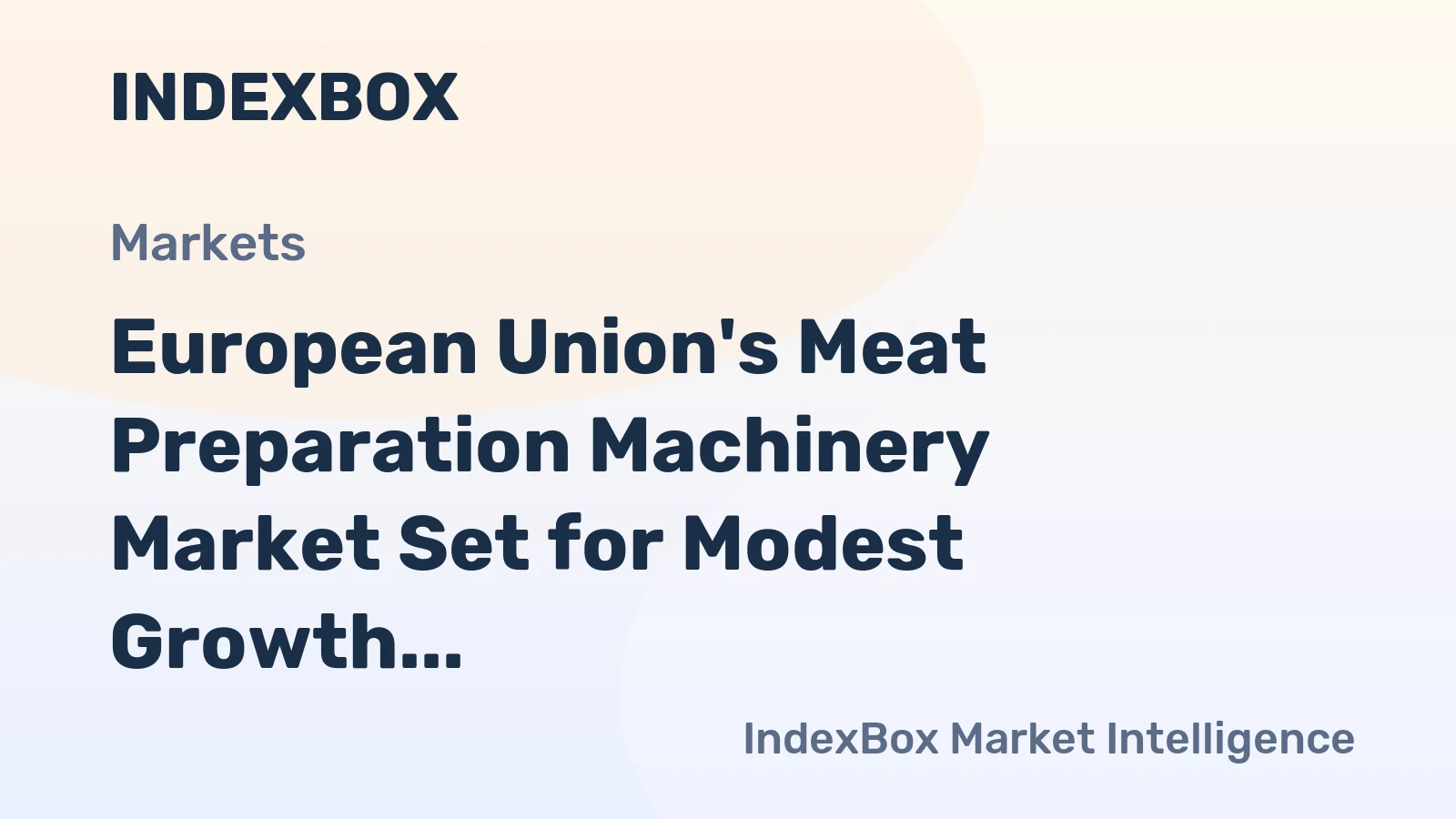 European Union's Meat Preparation Machinery Market Set for Modest Growth with 1.3% CAGR Through 2035