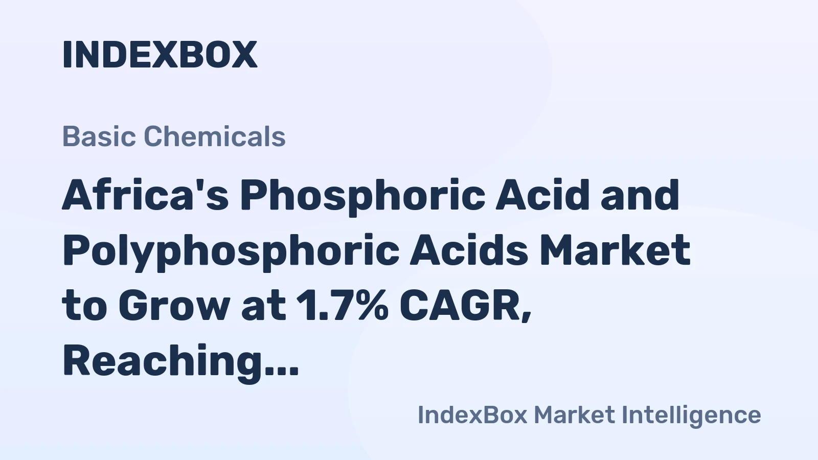 Africa's Phosphoric Acid and Polyphosphoric Acids Market to Grow at 1.7% CAGR, Reaching 1.4M Tons by 2035