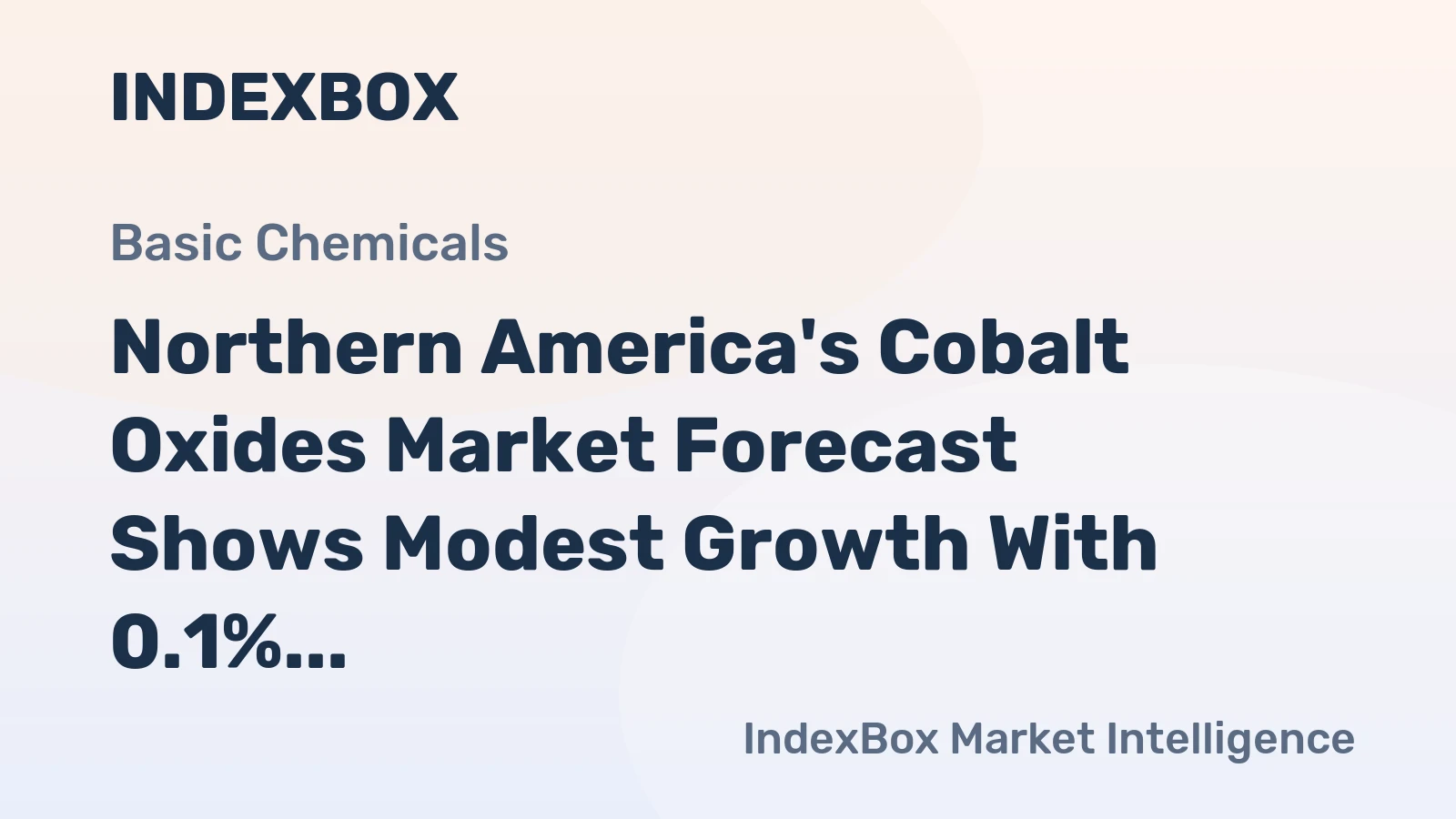 Northern America's Cobalt Oxides Market Forecast Shows Modest Growth With 0.1% Volume CAGR Through 2035