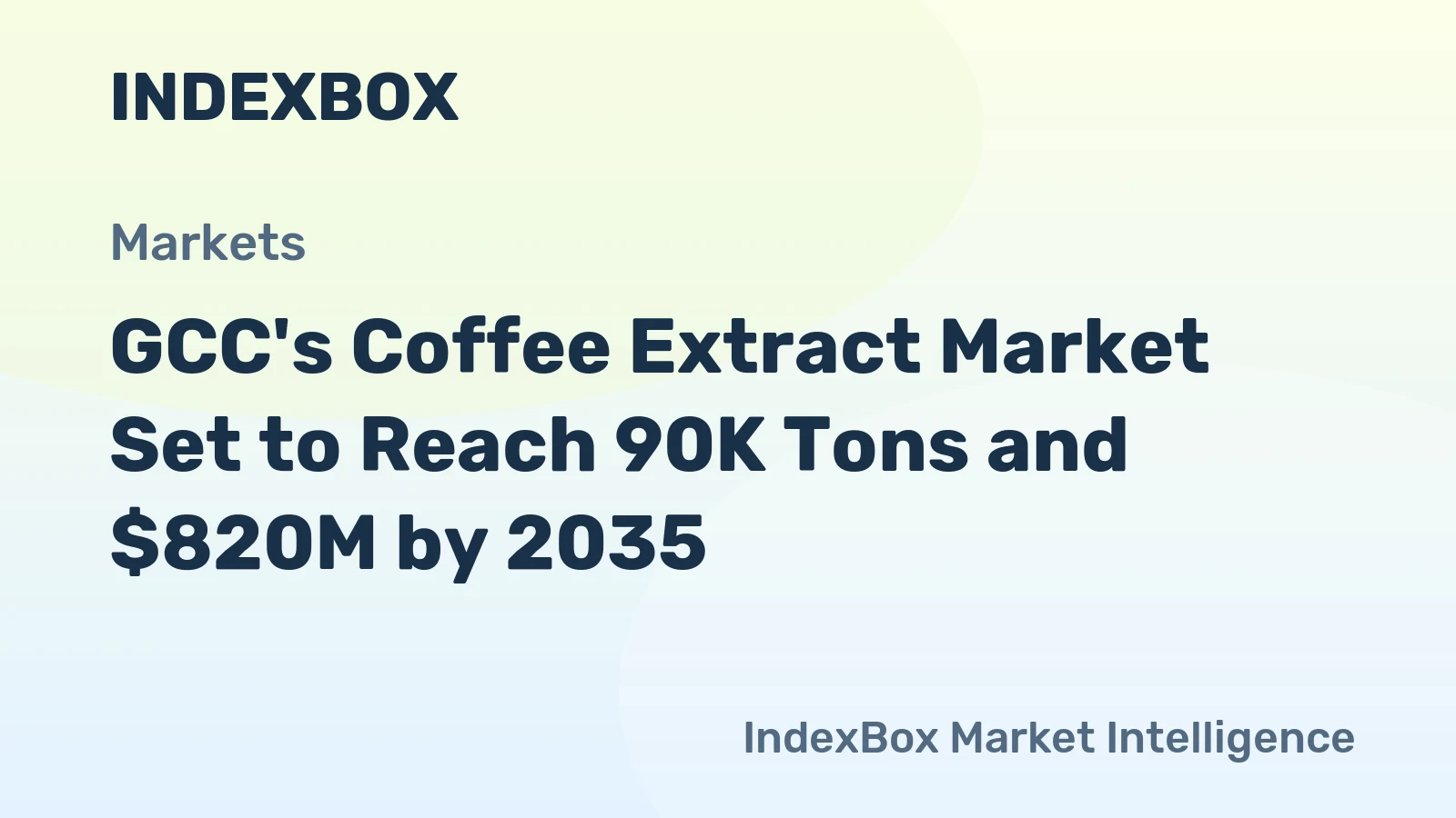GCC's Coffee Extract Market Set to Reach 90K Tons and $820M by 2035
