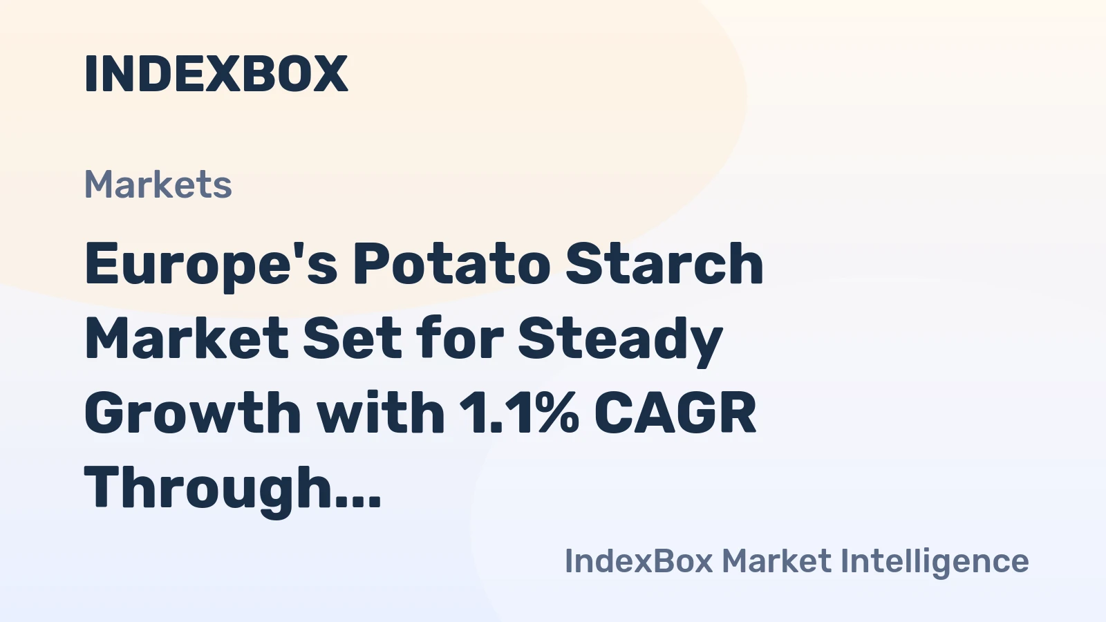 Europe's Potato Starch Market Set for Steady Growth with 1.1% CAGR Through 2035