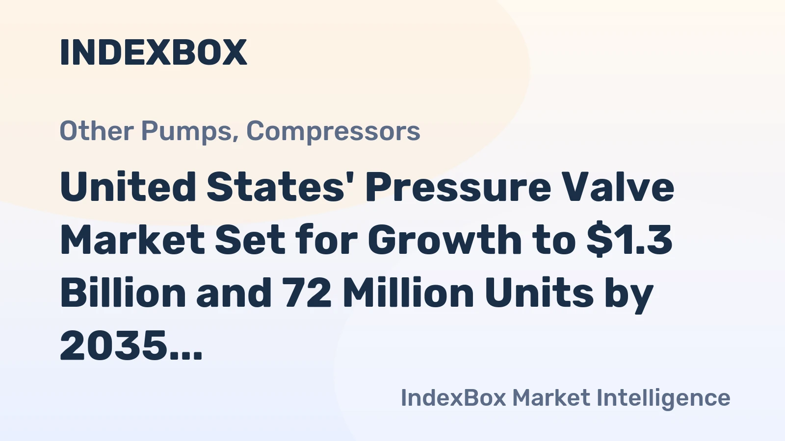 United States' Pressure Valve Market Set for Growth to $1.3 Billion and 72 Million Units by 2035