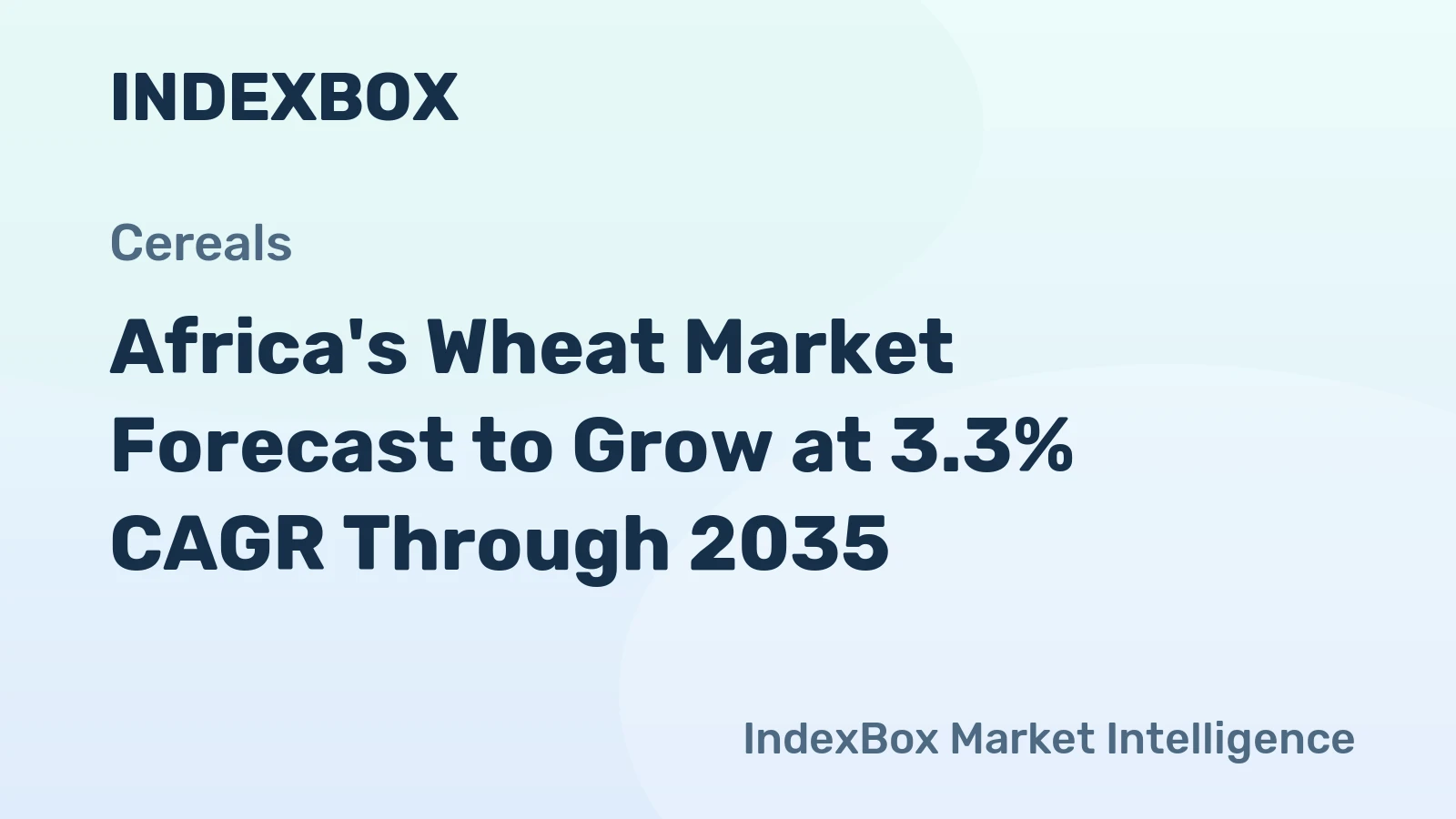Africa's Wheat Market Forecast to Grow at 3.3% CAGR Through 2035
