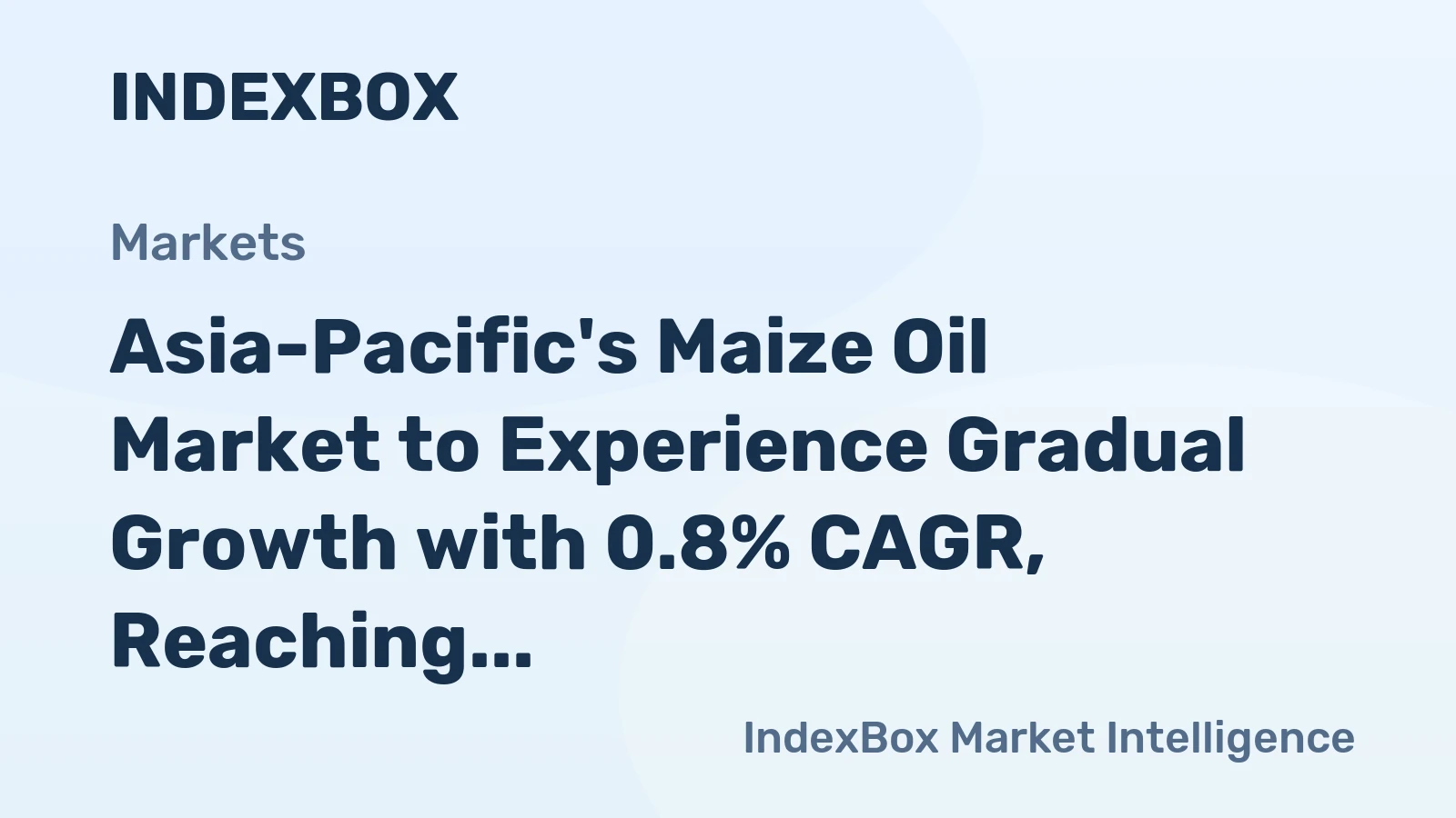 Asia-Pacific's Maize Oil Market to Experience Gradual Growth with 0.8% CAGR, Reaching 855K Tons by 2035