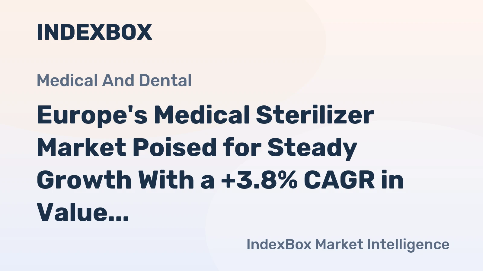 Europe's Medical Sterilizer Market Poised for Steady Growth With a +3.8% CAGR in Value Through 2035