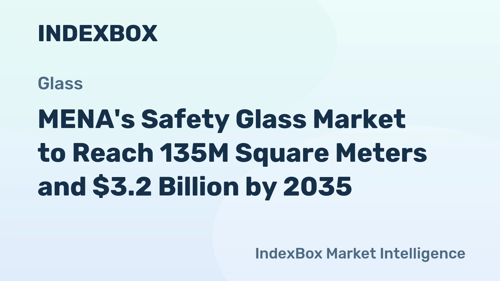 MENA's Safety Glass Market to Reach 135M Square Meters and $3.2 Billion by 2035