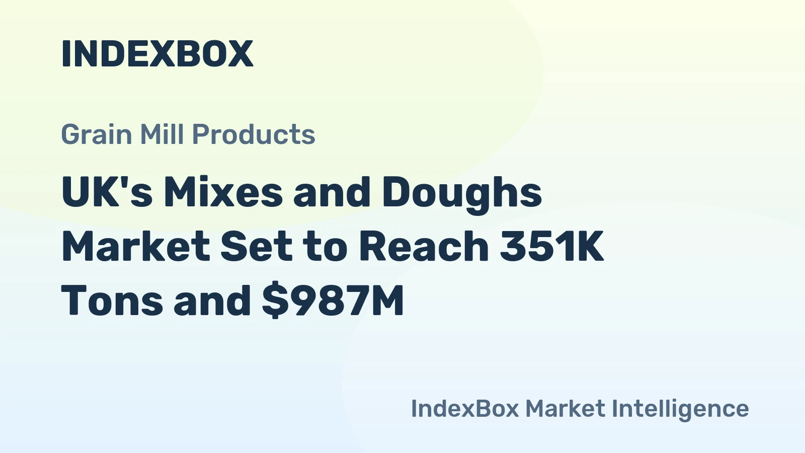 UK's Mixes and Doughs Market Set to Reach 351K Tons and $987M