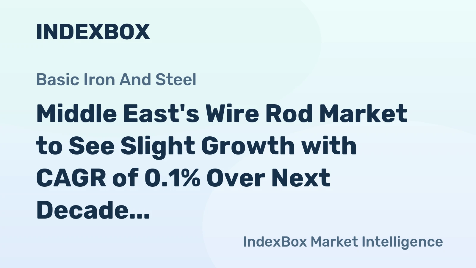 Middle East's Wire Rod Market to See Slight Growth with CAGR of 0.1% Over Next Decade
