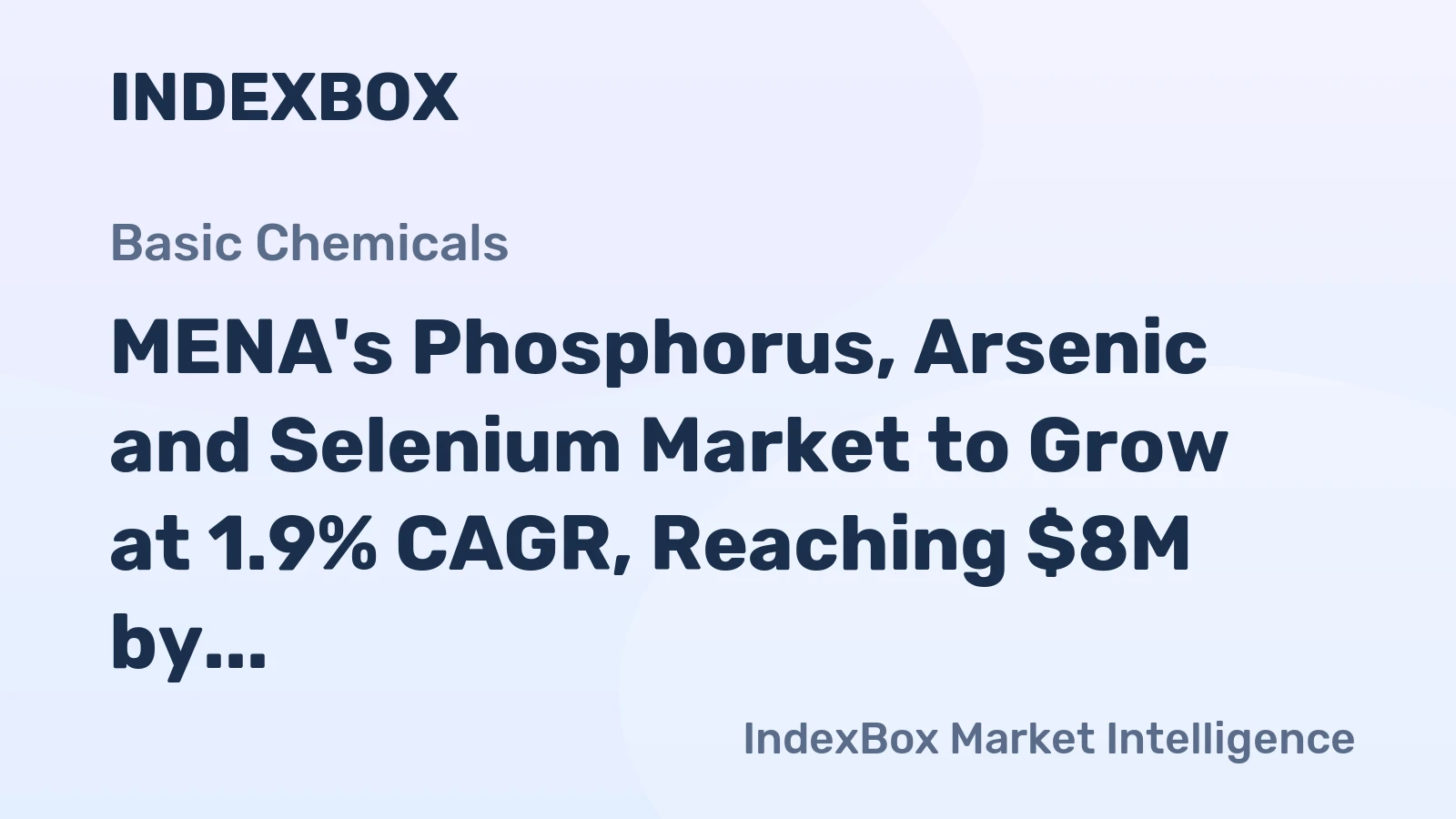 MENA's Phosphorus, Arsenic and Selenium Market to Grow at 1.9% CAGR, Reaching $8M by 2035