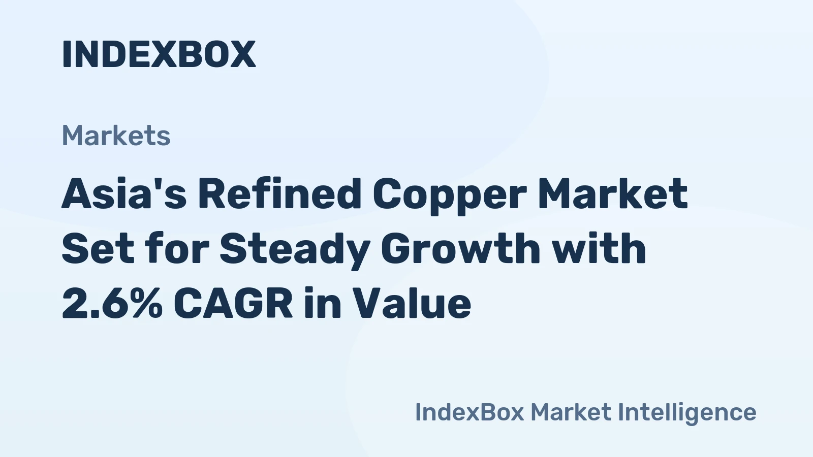 Asia's Refined Copper Market Set for Steady Growth with 2.6% CAGR in Value
