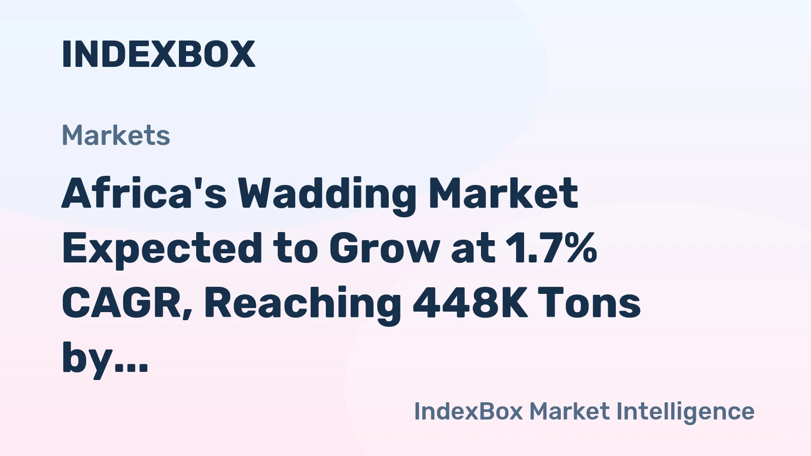 Africa's Wadding Market Expected to Grow at 1.7% CAGR, Reaching 448K Tons by 2035