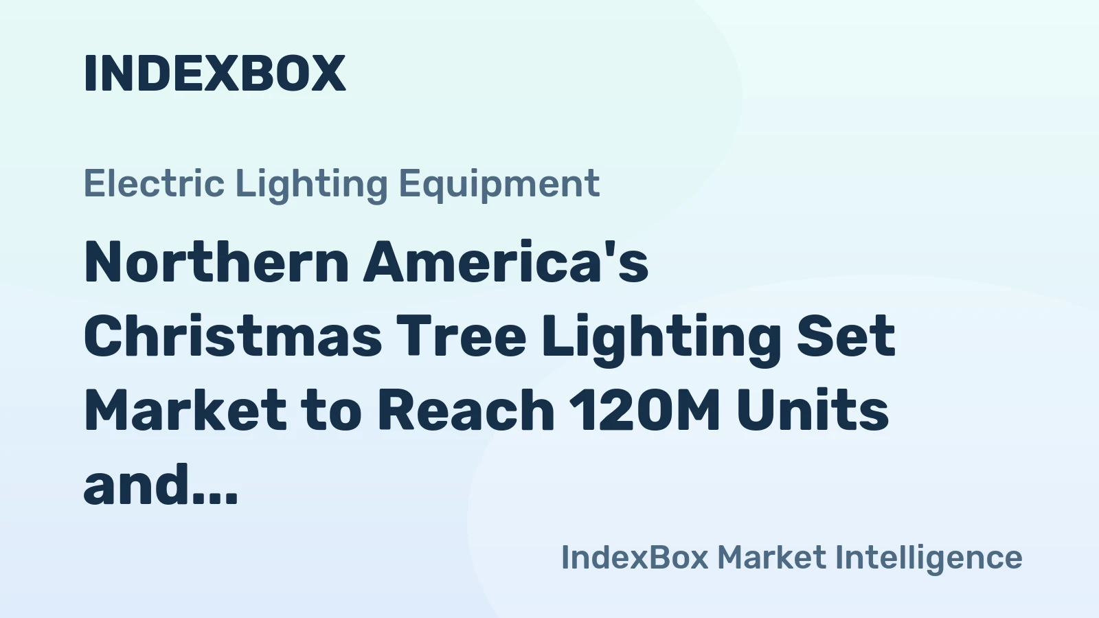 Northern America's Christmas Tree Lighting Set Market to Reach 120M Units and $444M by 2035