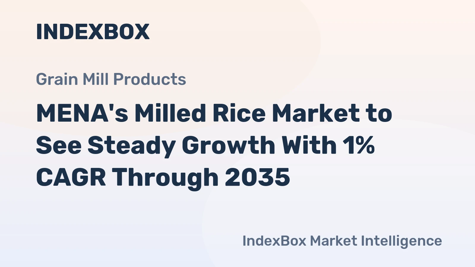 MENA's Milled Rice Market to See Steady Growth With 1% CAGR Through 2035