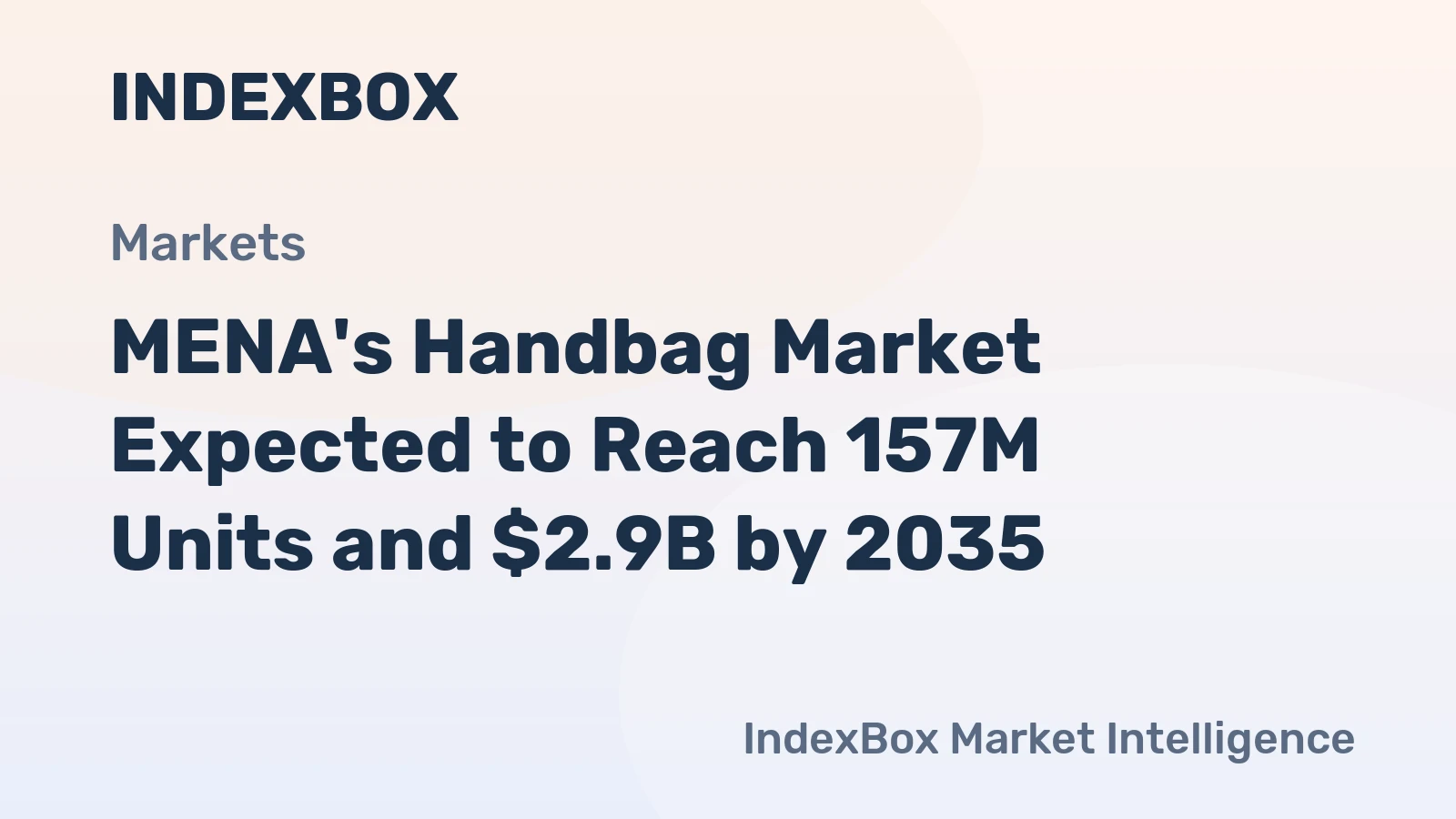 MENA's Handbag Market Expected to Reach 157M Units and $2.9B by 2035