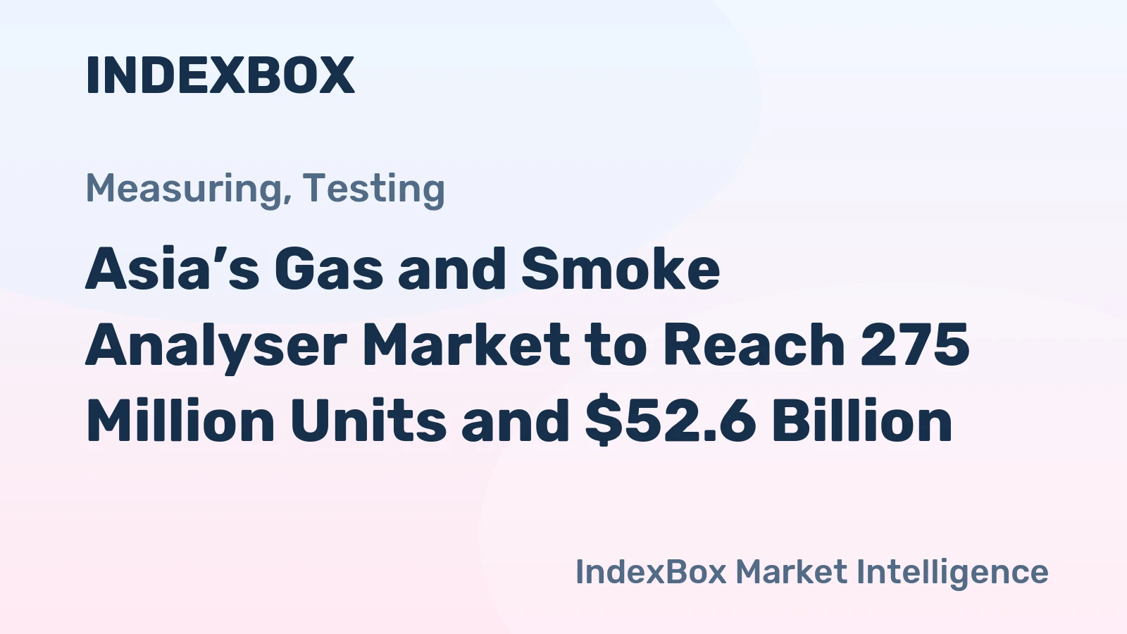 Asia’s Gas and Smoke Analyser Market to Reach 275 Million Units and $52.6 Billion