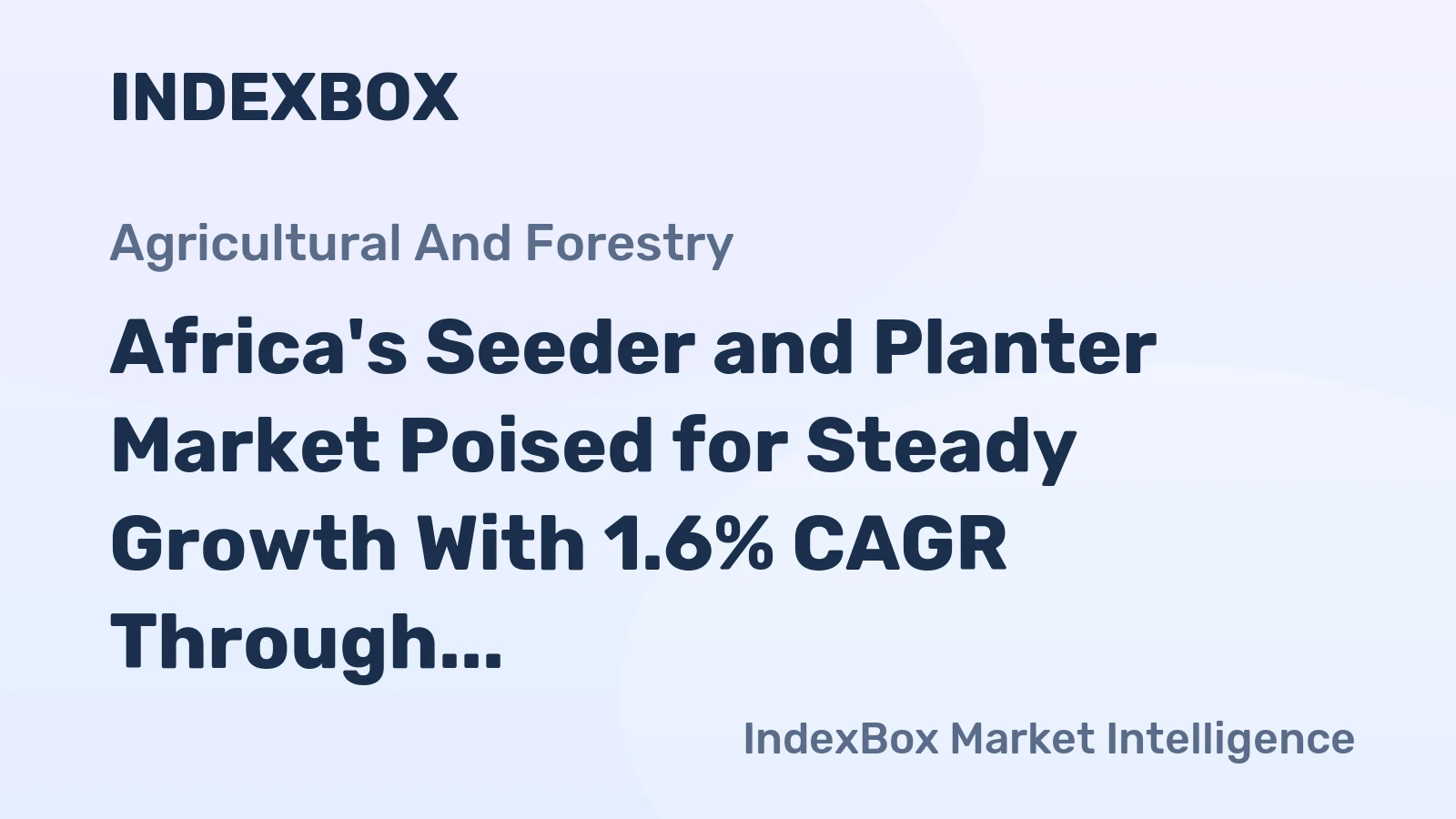 Africa's Seeder and Planter Market Poised for Steady Growth With 1.6% CAGR Through 2035