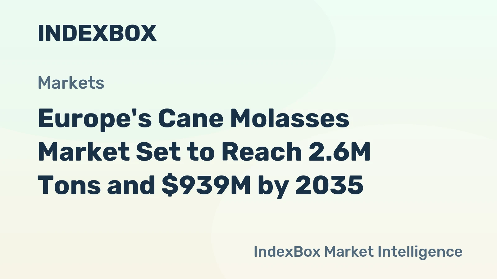 Europe's Cane Molasses Market Set to Reach 2.6M Tons and $939M by 2035