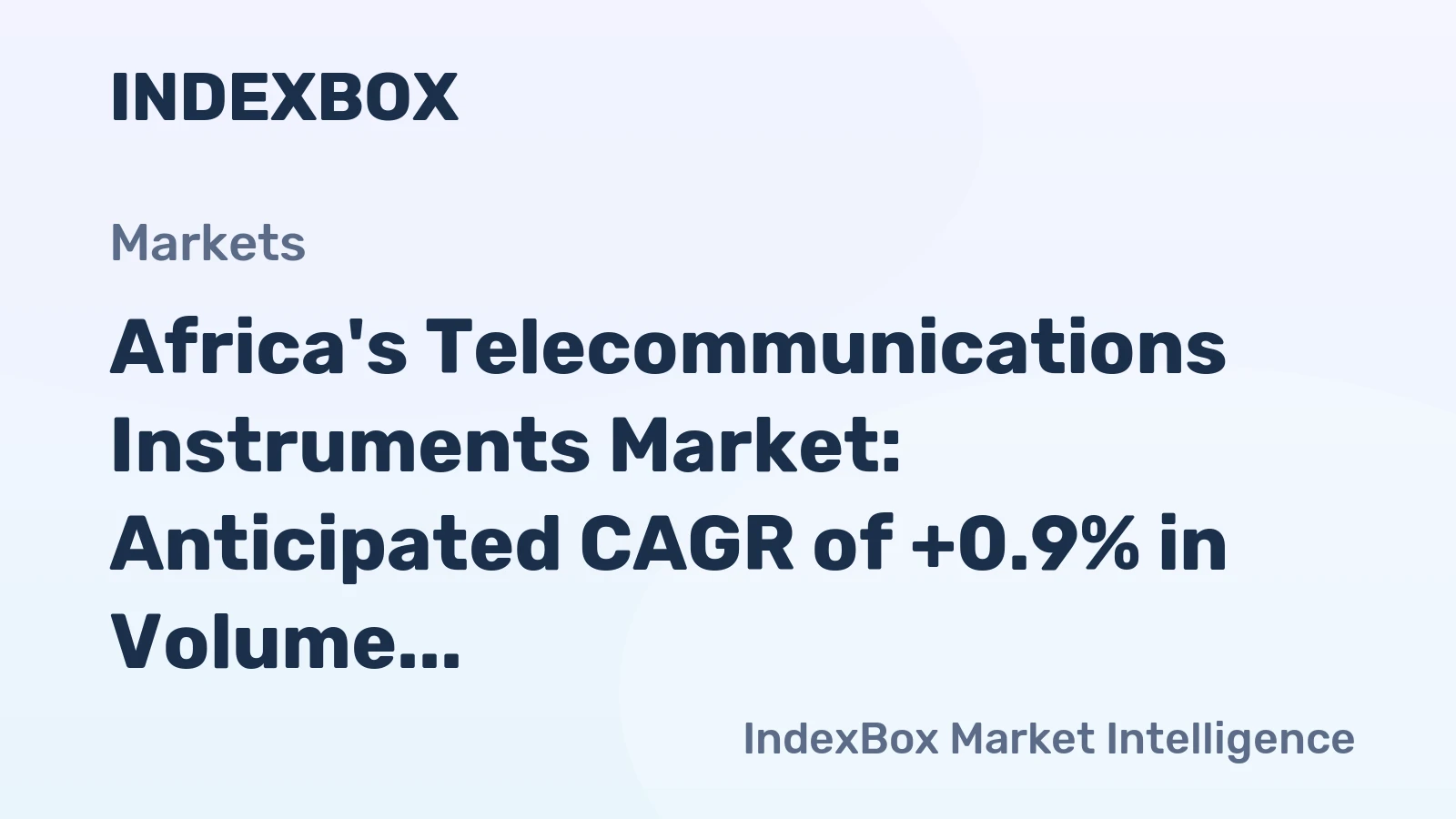 Africa's Telecommunications Instruments Market: Anticipated CAGR of +0.9% in Volume and +2.0% in Value from 2024 to 2035