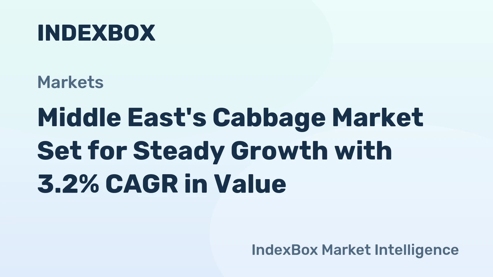 Middle East's Cabbage Market Set for Steady Growth with 3.2% CAGR in Value
