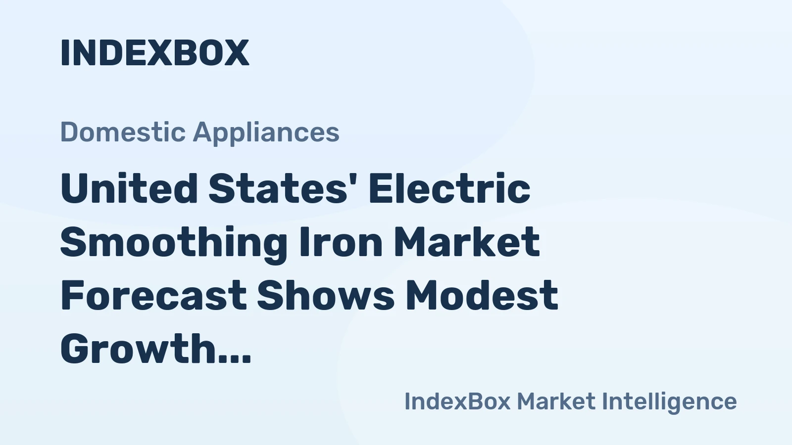 United States' Electric Smoothing Iron Market Forecast Shows Modest Growth With a +0.7% CAGR in Value