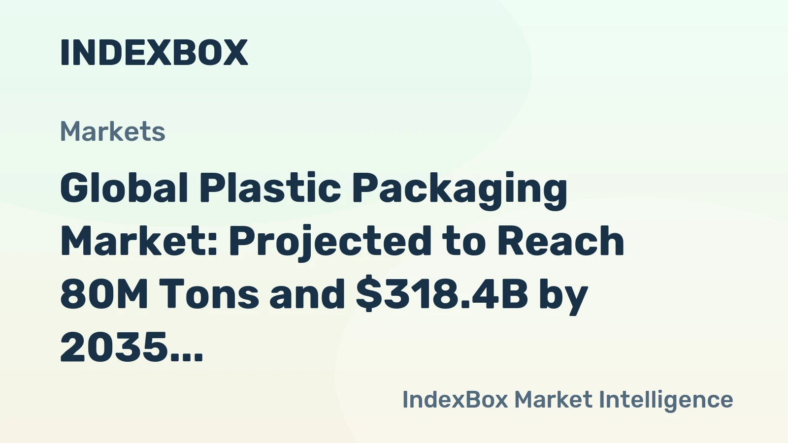 Global Plastic Packaging Market: Projected to Reach 80M Tons and $318.4B by 2035