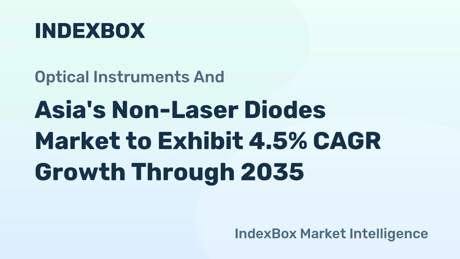 Asia's Non-Laser Diodes Market to Exhibit 4.5% CAGR Growth Through 2035